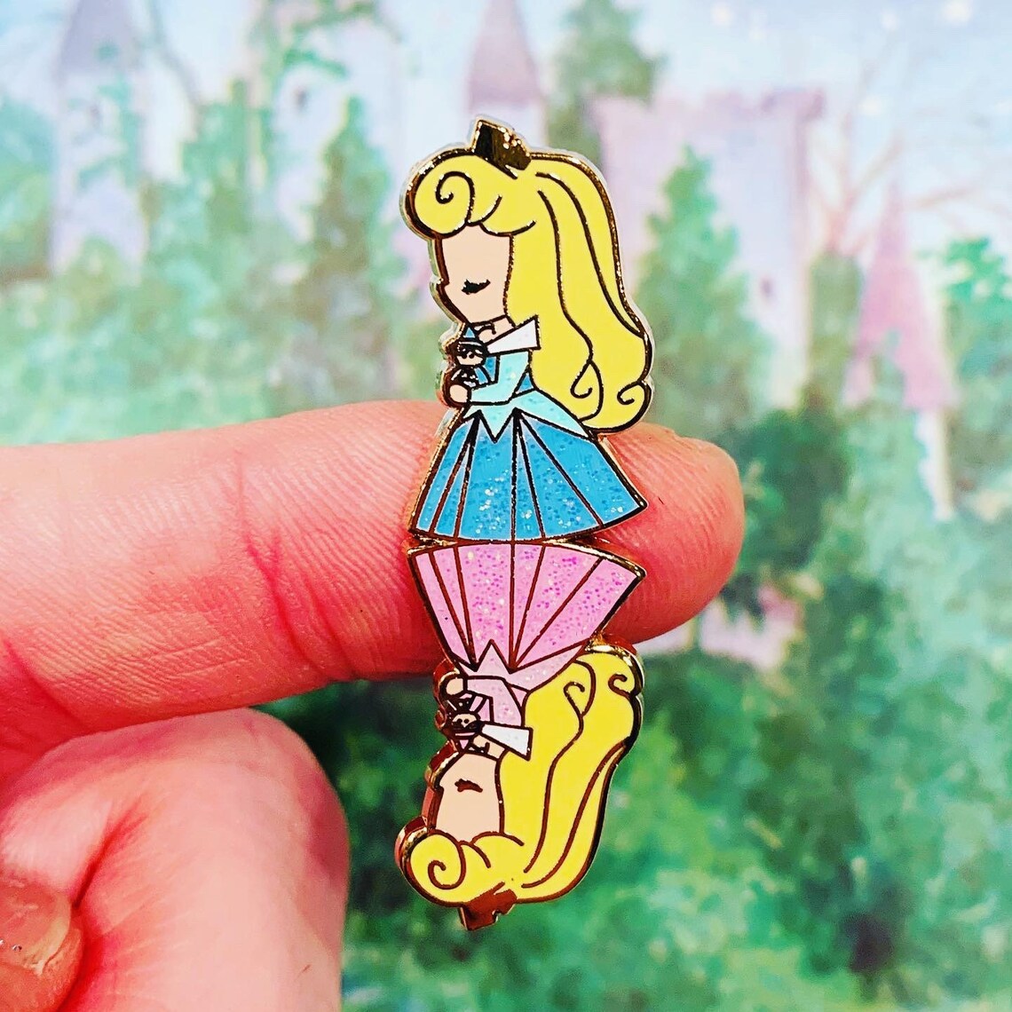 Sleeping Beauty Hard Enamel Flip-pin | Etsy