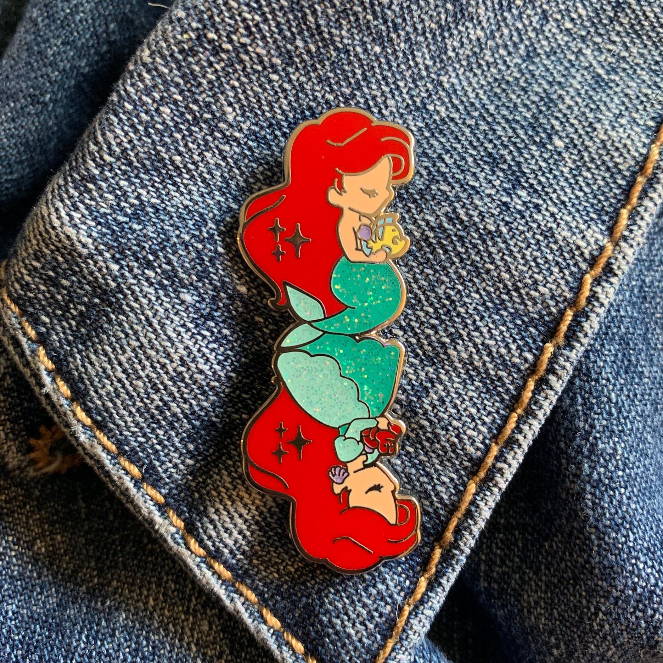 Little Mermaid Hard Enamel Flip Pin - Etsy