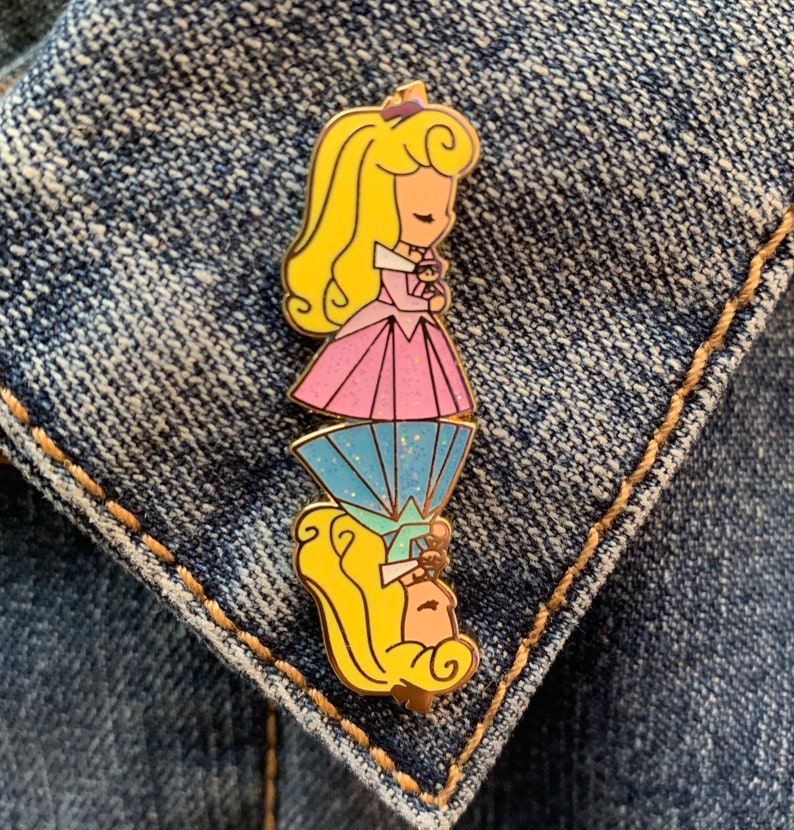 Sleeping Beauty Hard Enamel Flip-pin | Etsy