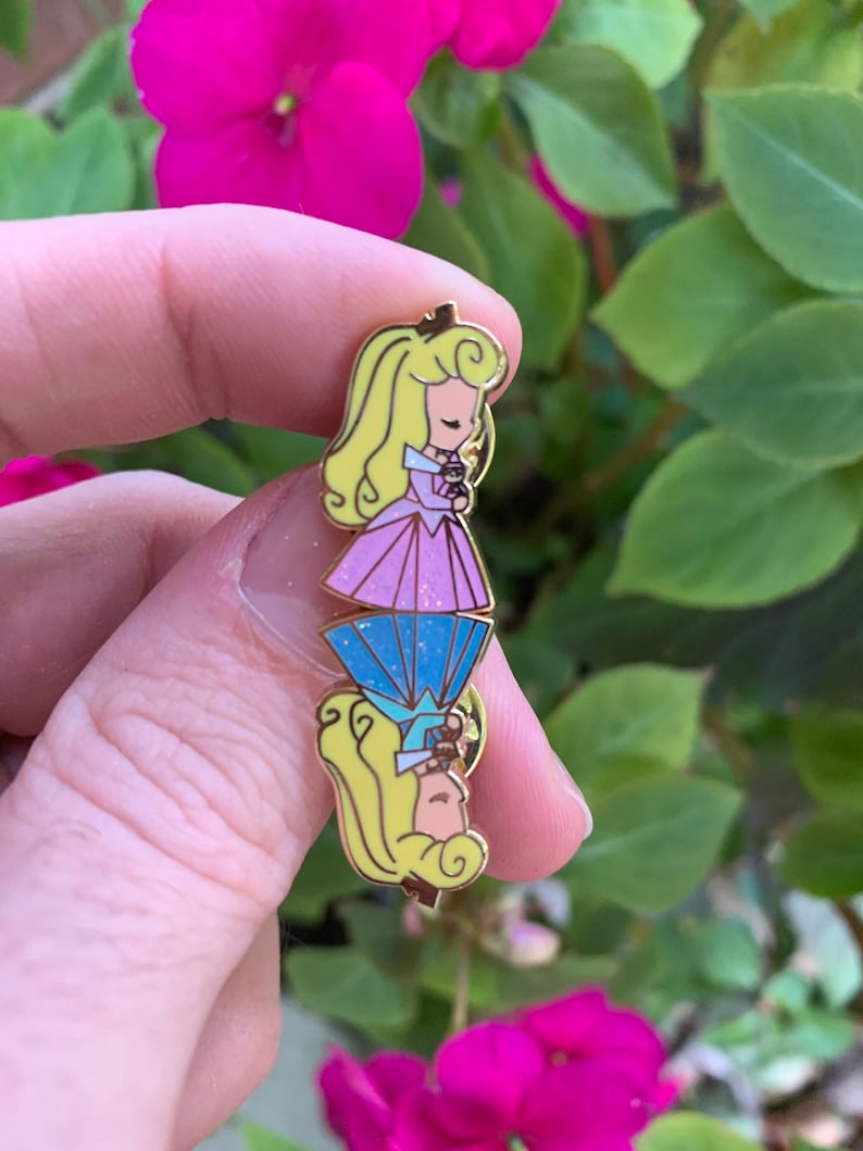 Sleeping Beauty Hard Enamel Flip-pin | Etsy