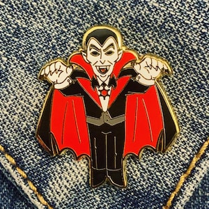 Count Vampire Hard Enamel Pin - Etsy