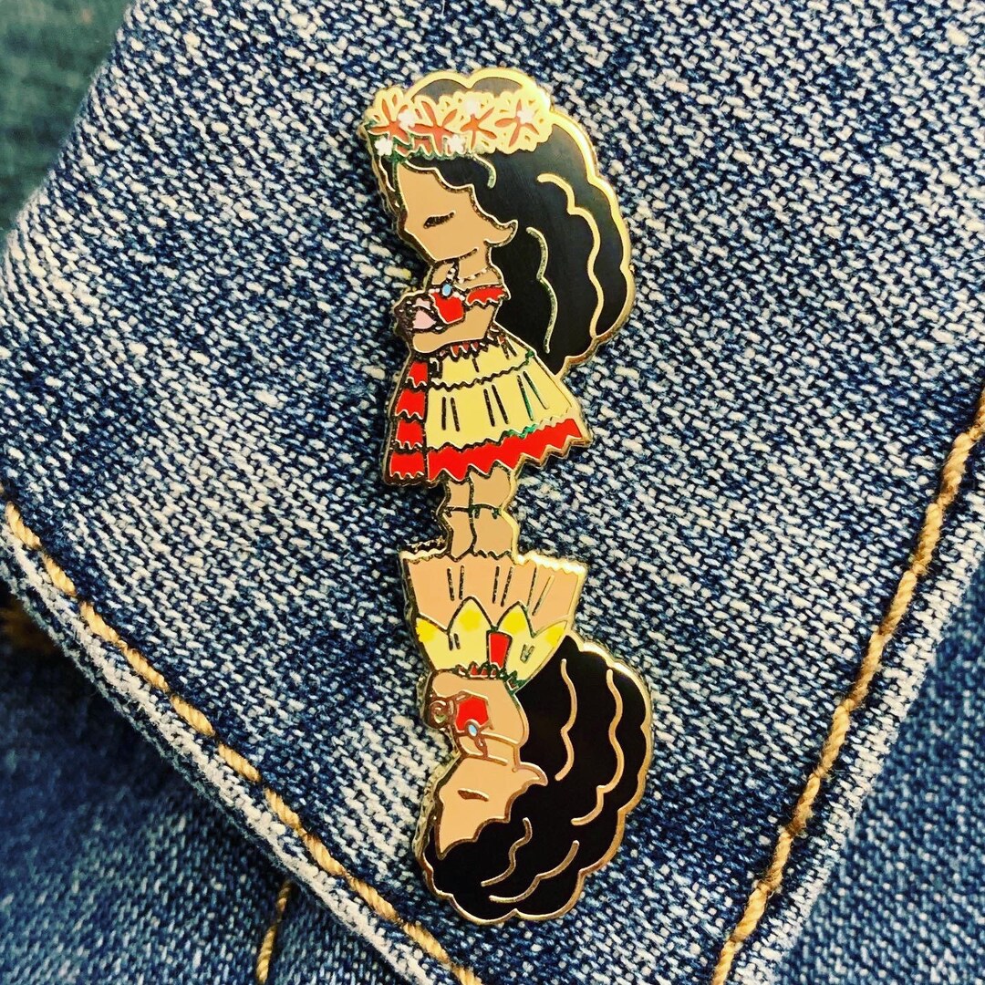 Polynesian Princess Hard Enamel Flip Pin - Etsy