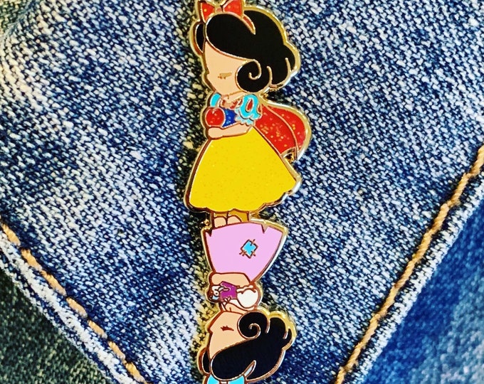 Snow White Hard Enamel Flip Pin - Etsy