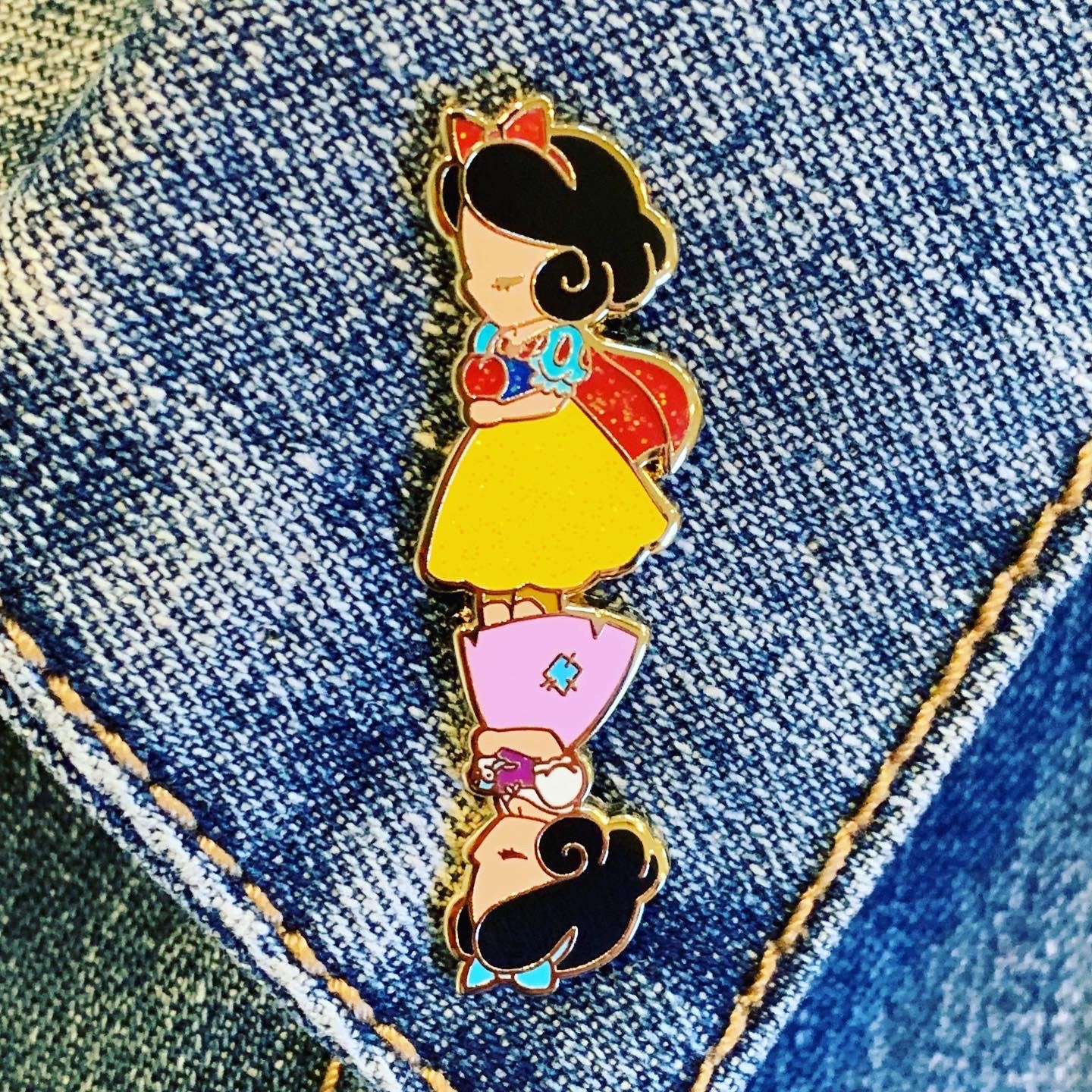 Snow White Hard Enamel Flip Pin | Etsy