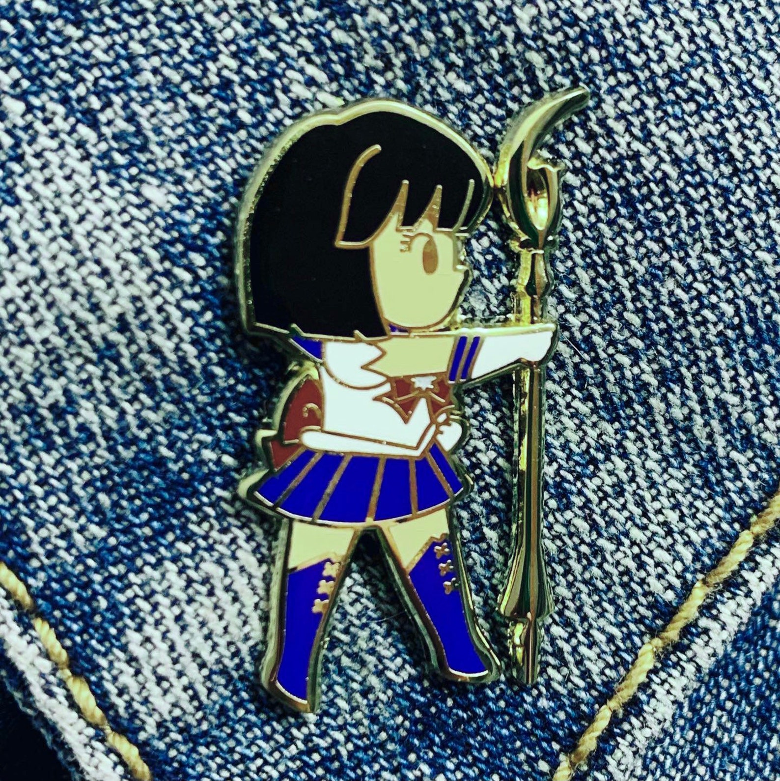 Guardian of Saturn Enamel Pin - Etsy