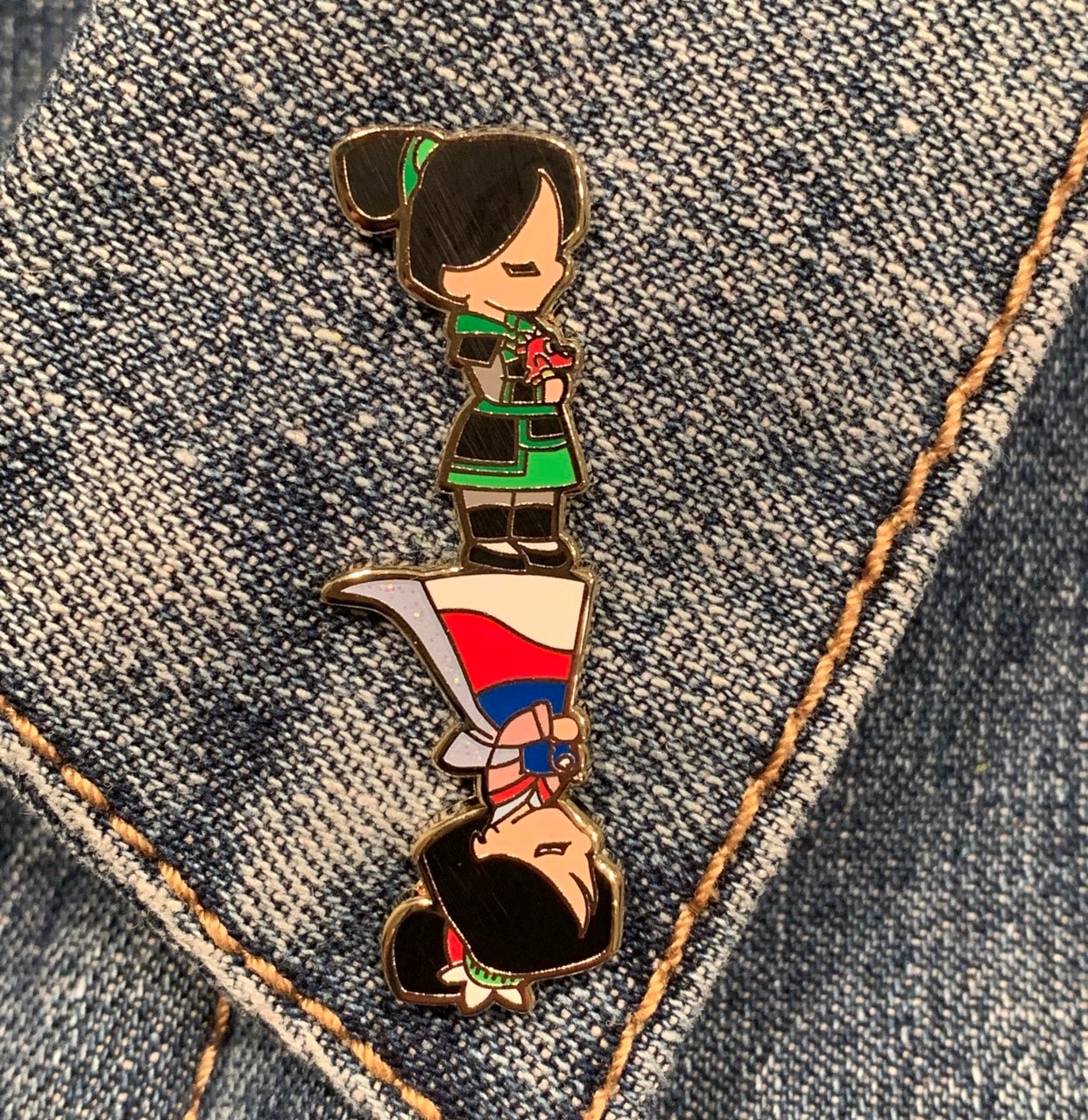 Mulan Inspired Hard Enamel Flip-pin - Etsy