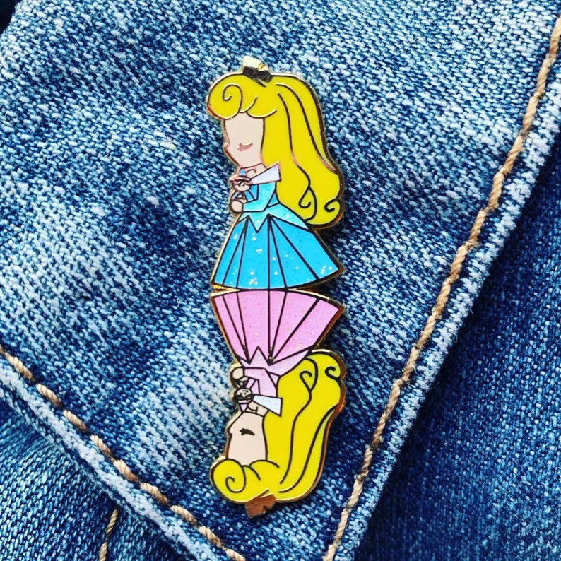 Sleeping Beauty Hard Enamel Flip-pin - Etsy