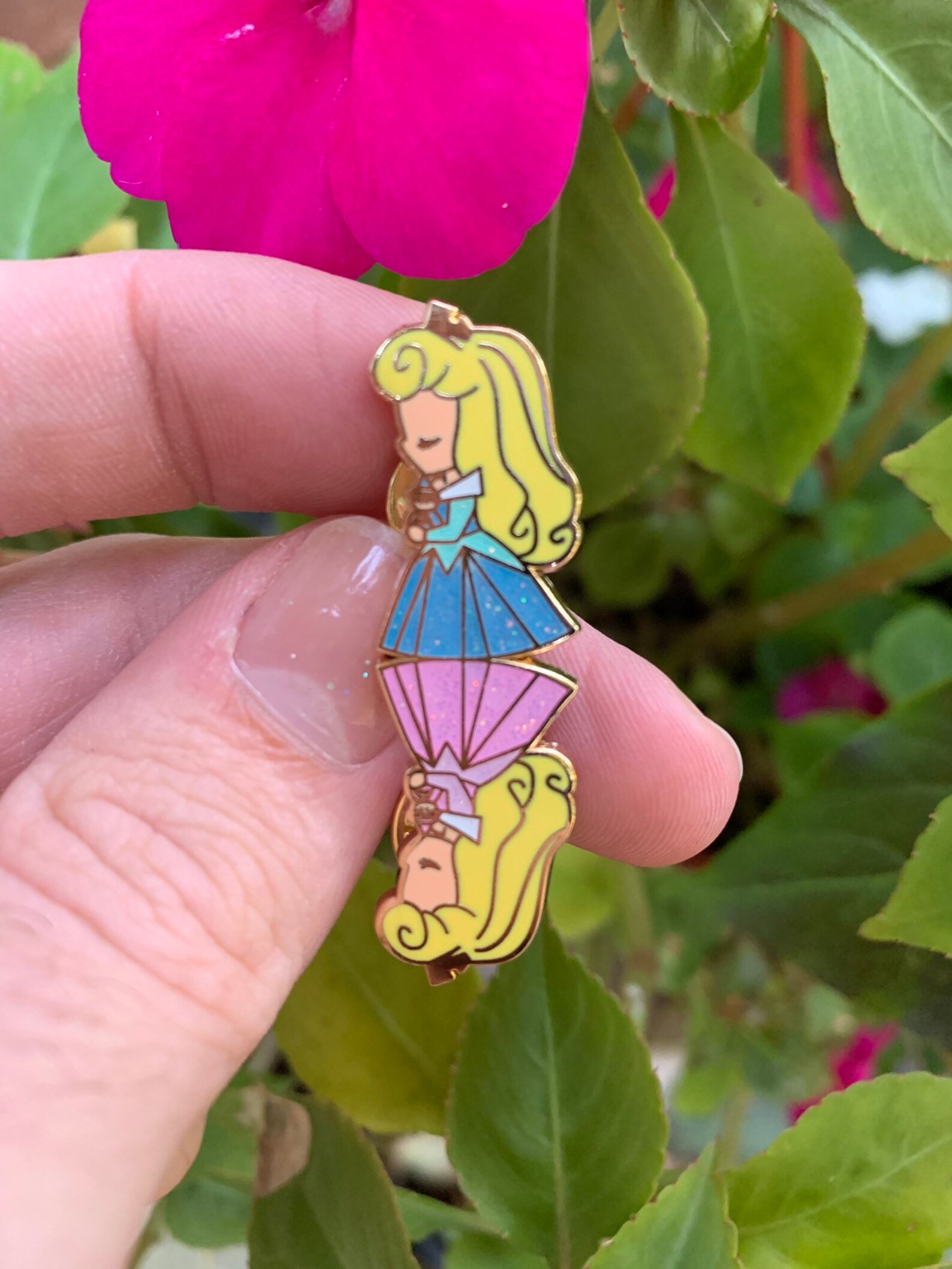 Sleeping Beauty Hard Enamel Flip-pin - Etsy