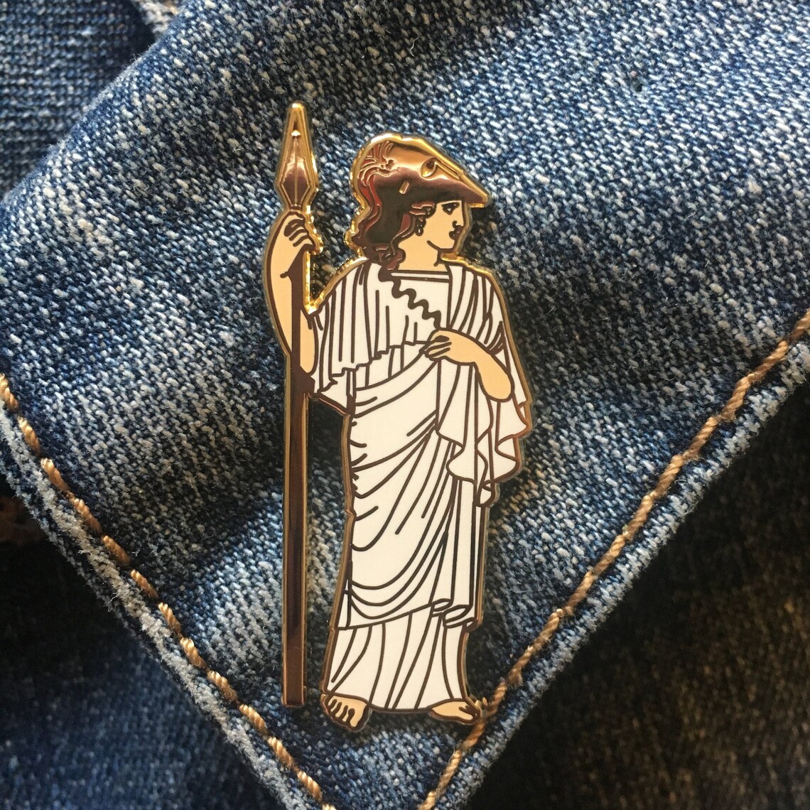 Greek Goddess Athena Enamel Pin | Etsy