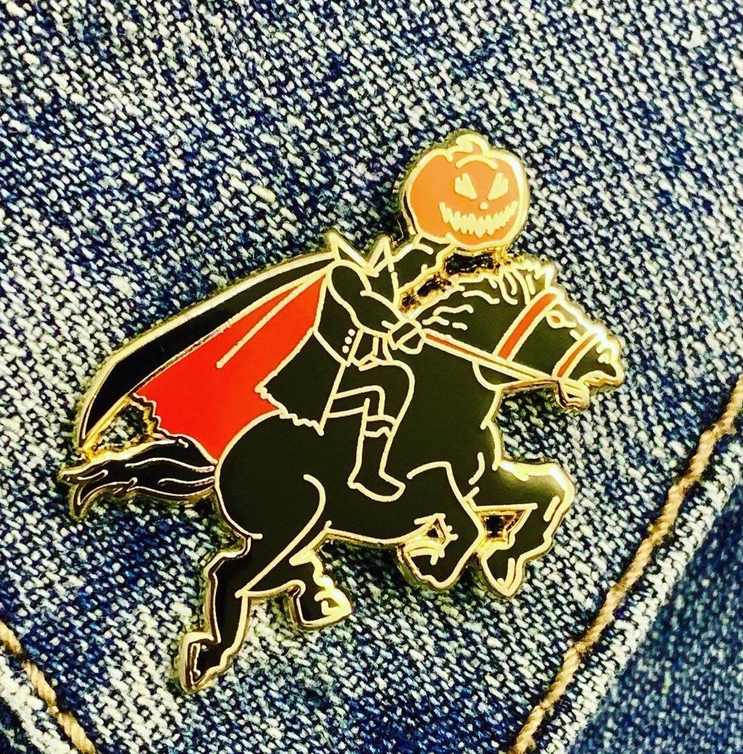 Glow in the Dark Headless Horseman Hard Enamel Pin - Etsy Canada