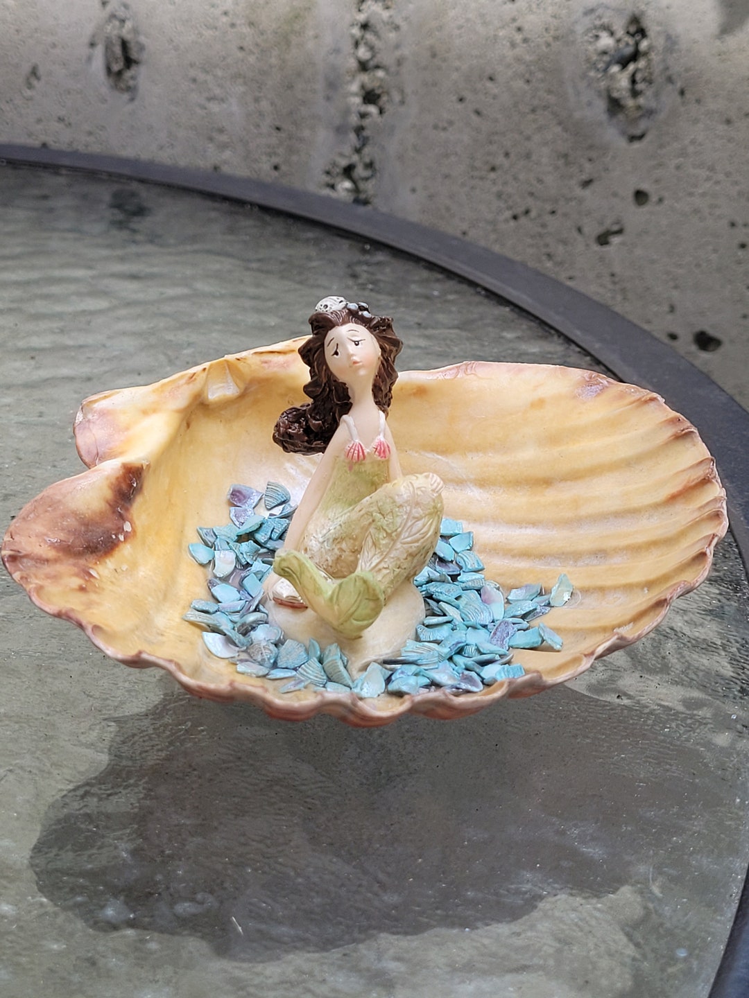 Mermaid Resting in a Shell - Etsy