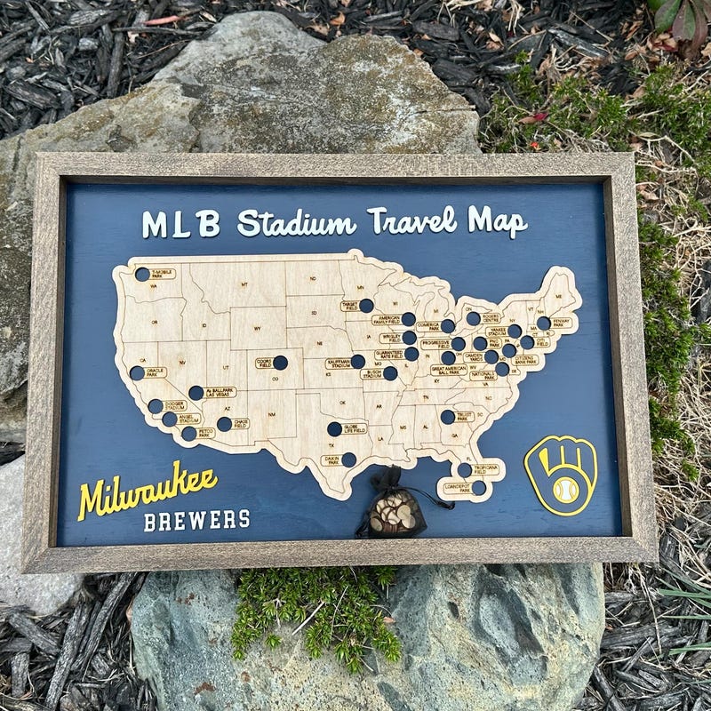 Bucket List Map Framed - Etsy