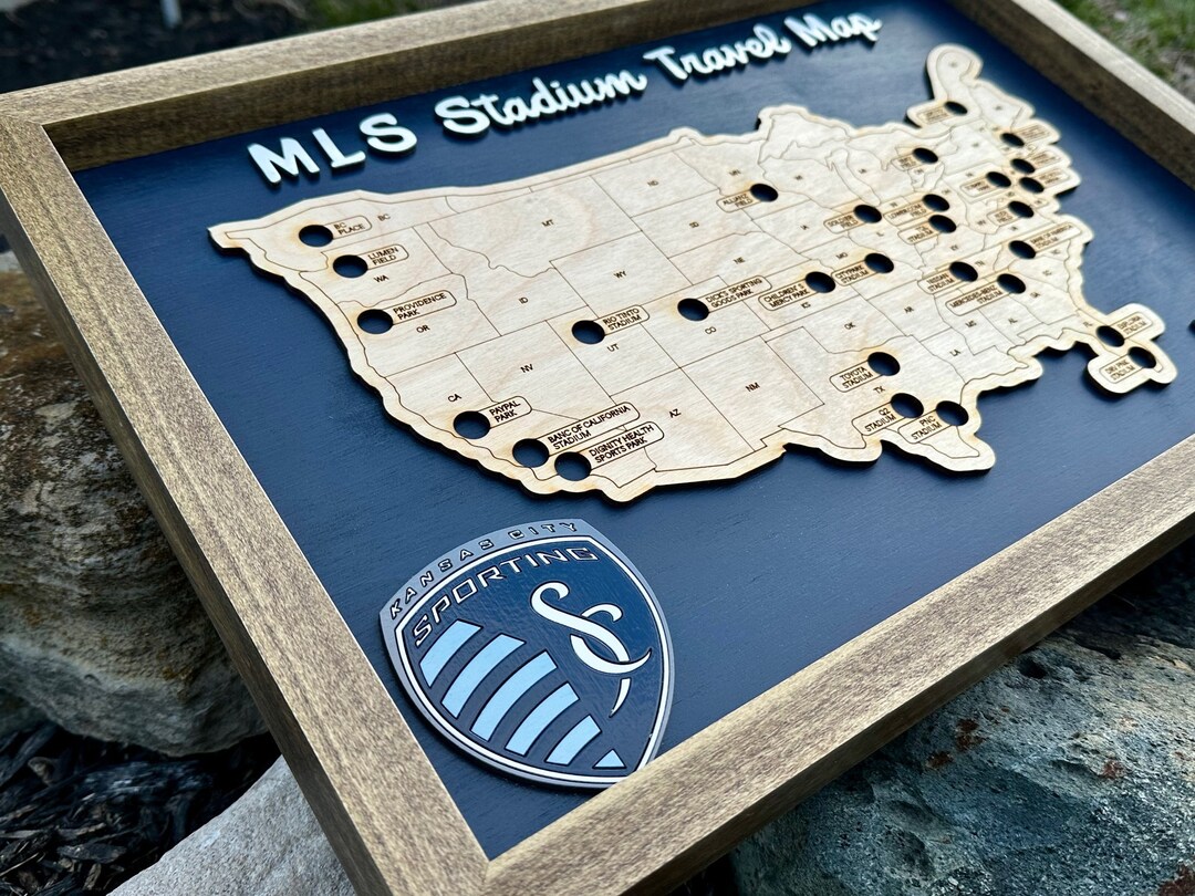 Major League Soccer "mls" Stadium Travel Map (framed) | US Travel Map ...