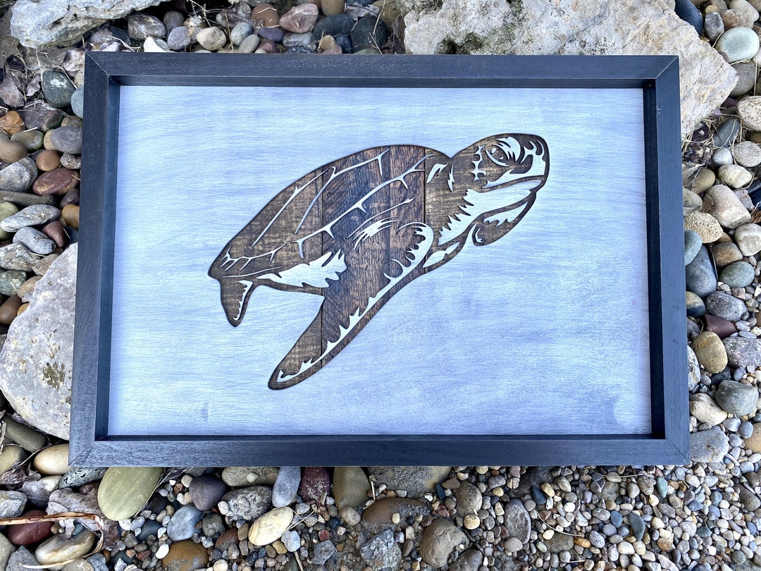 Wildlife Wall Art | Sea Turtle Reclaimed Wood Sign - Etsy