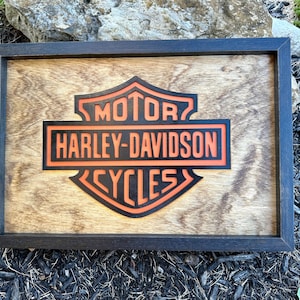 Harley Davidson Sign | Wood Laser Cut Harley Sign - Etsy