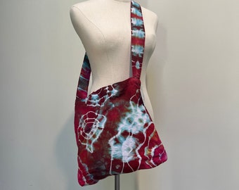 The Tie Dye Indigos Inkblot 80s Vintage Handbag Purse Cotton Carryall Bohemian Bag Nomad ...