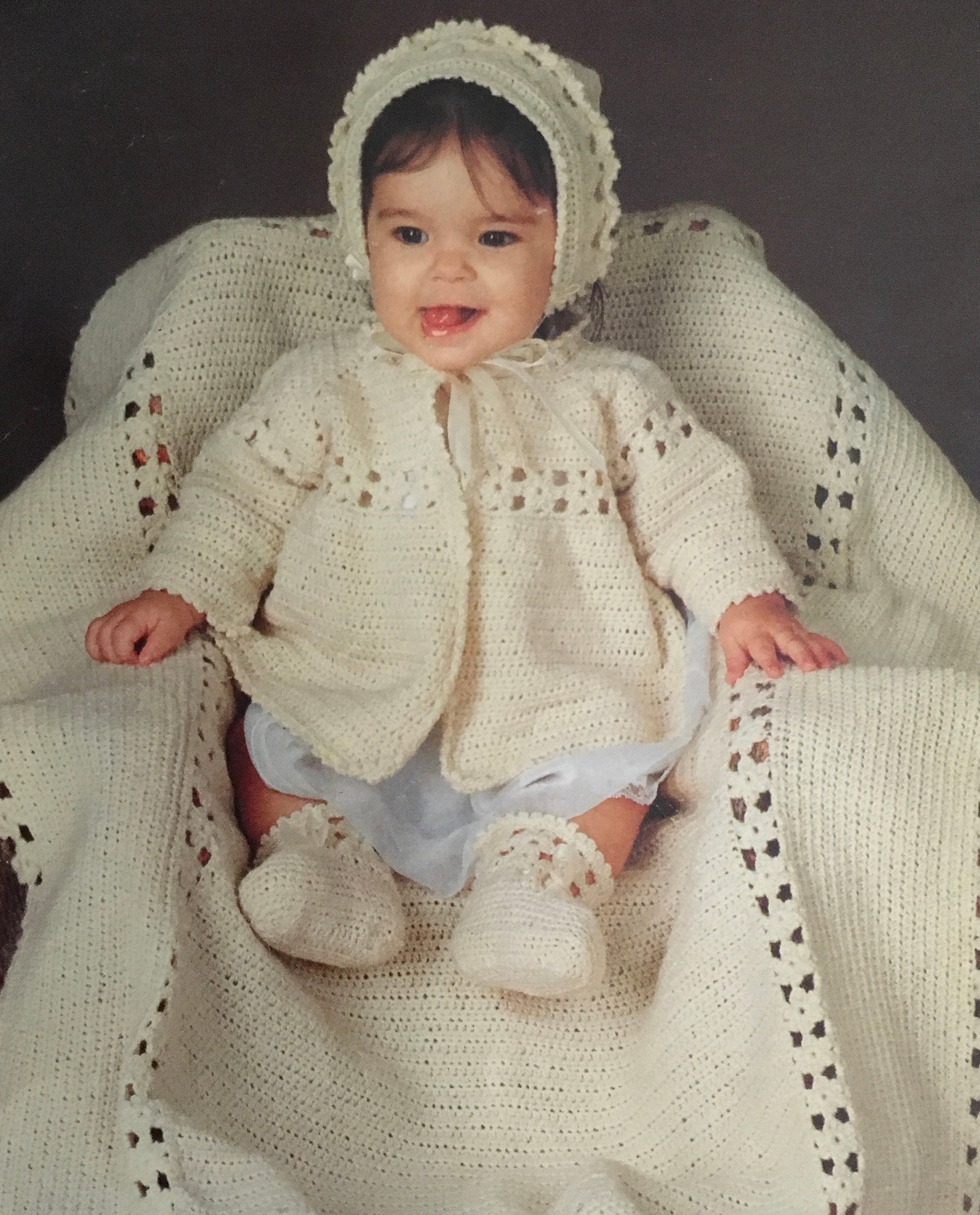 PDF Crochet Baby Set (sacque, Cap, Bootees and Blanket) - Etsy