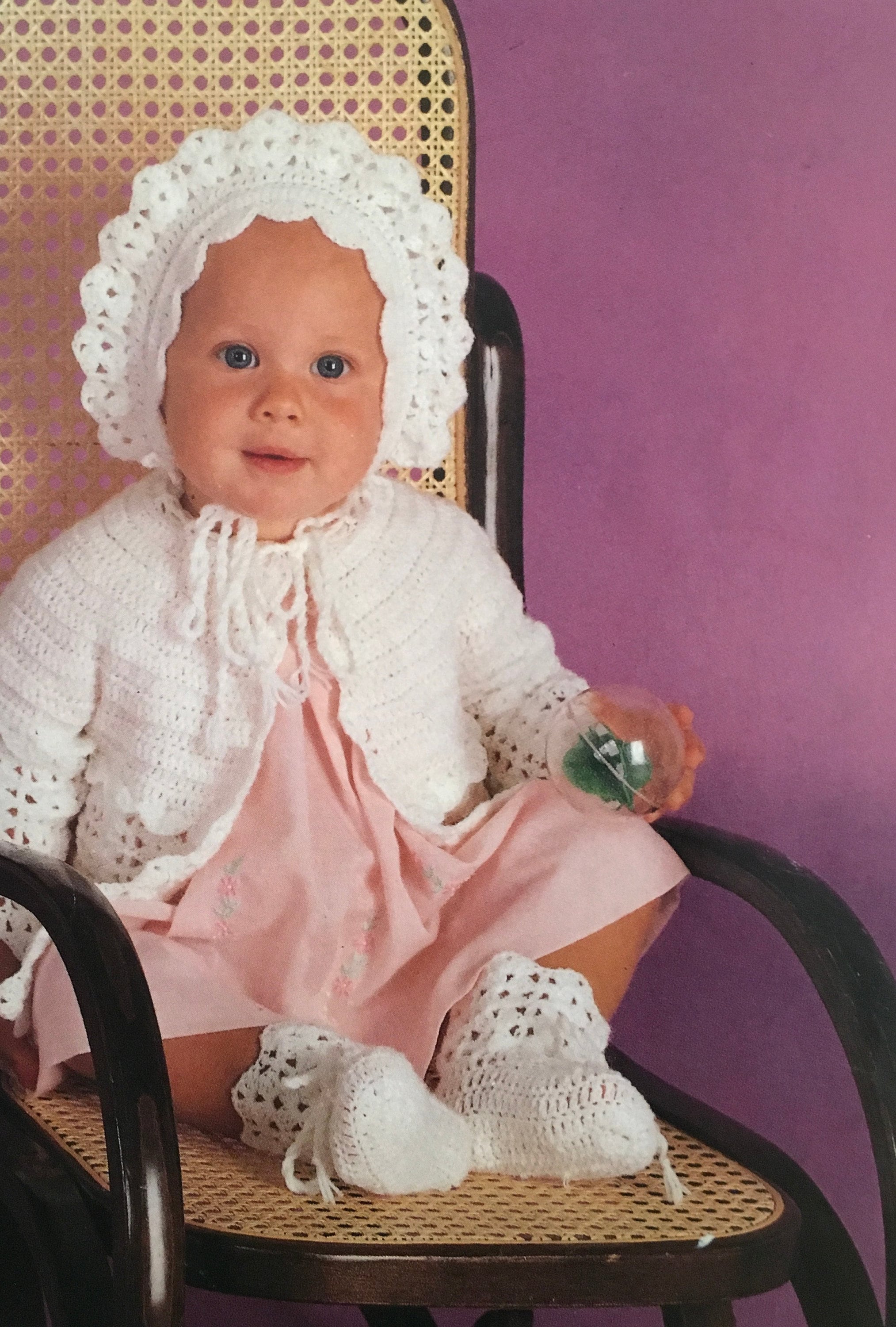 PDF Crochet Baby Set (sacque, Bonnet and Bootees) - Etsy