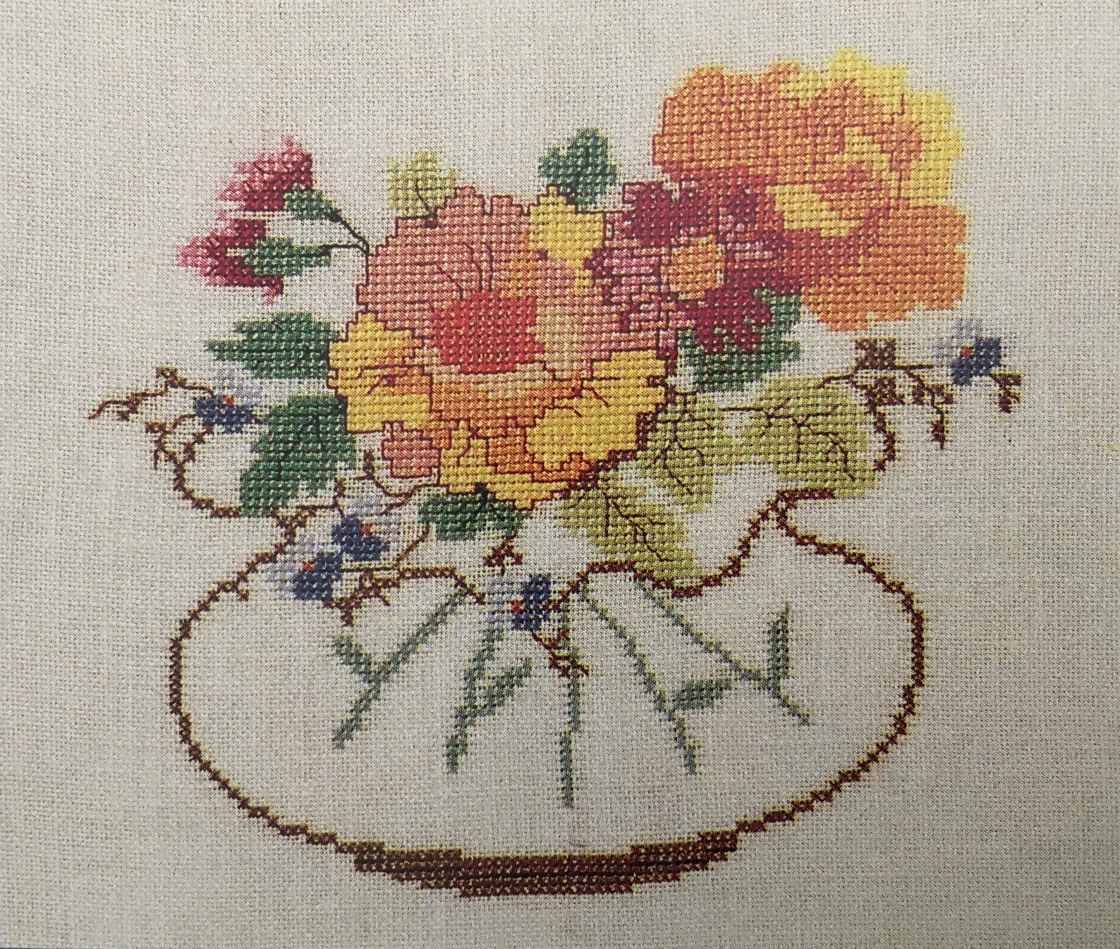PDF Cross-stitch/sewing Floral Table Center/tray Cloth - Etsy