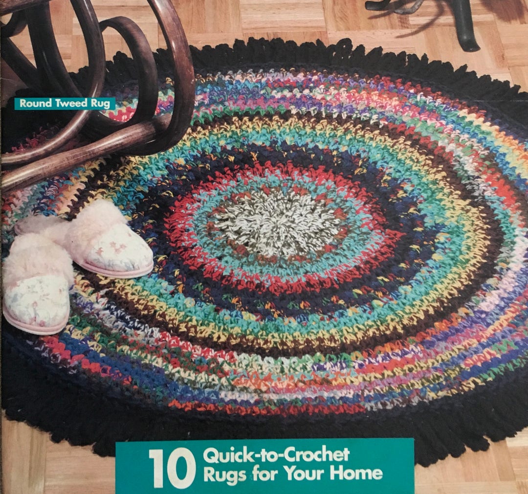 Pdf 10 Crochet Scrap Yarn Rugs Etsy