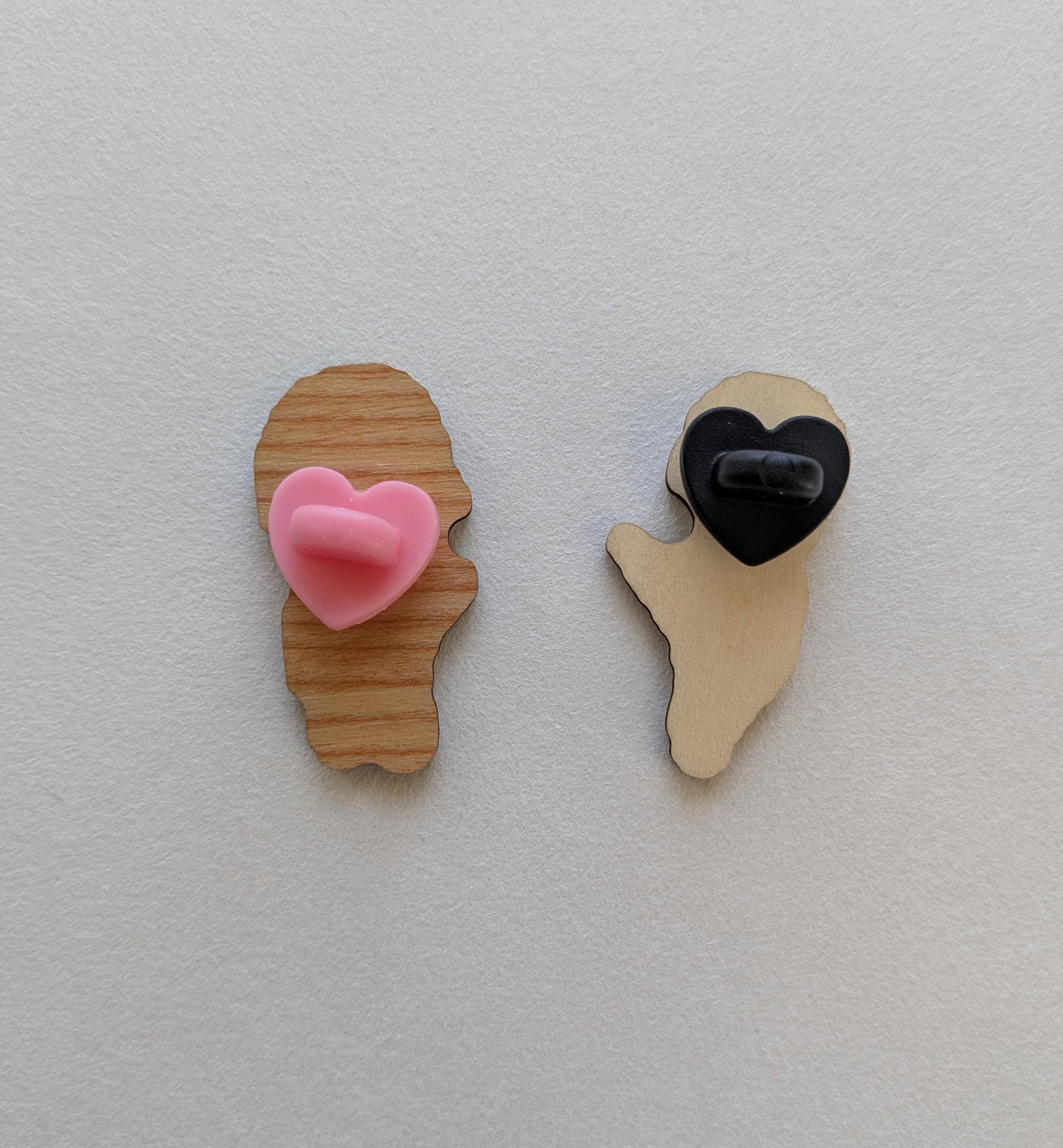 Undertale Frisk & Chara Pixel Wood Pin - Etsy