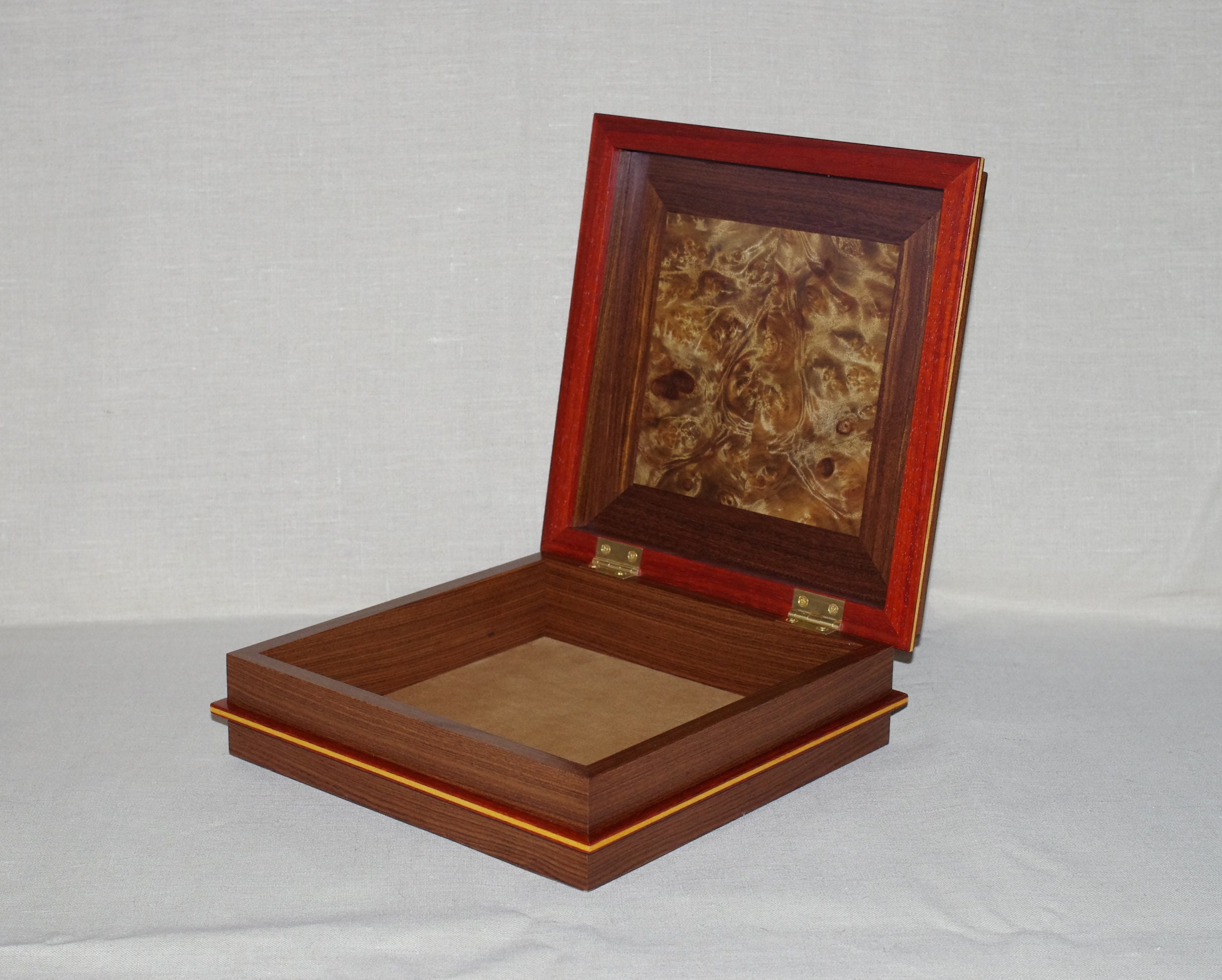 Handmade exotic wood box, jewelry box, watch box, valet box - Etsy.de