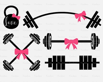 Barbell svg | Etsy