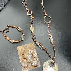 Large Shell Statement Necklace - Beach Necklace - Pink Pearl Necklace ...