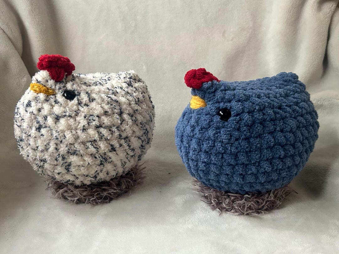 Crochet Chicken Buddy Plush Toy With Included Nest - Etsy