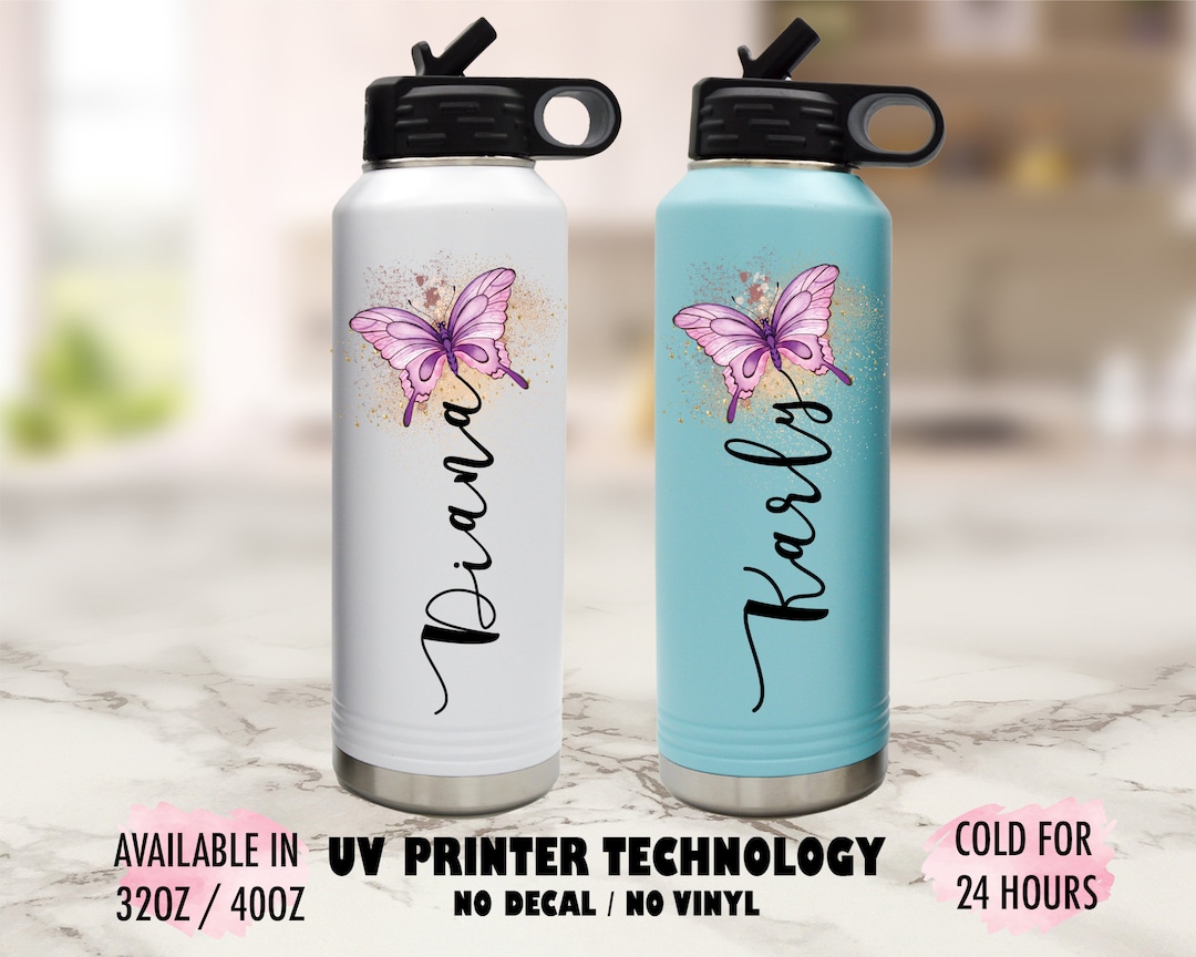 Butterfly Tumbler, Butterfly Water Bottle, Butterflies Water Bottle ...
