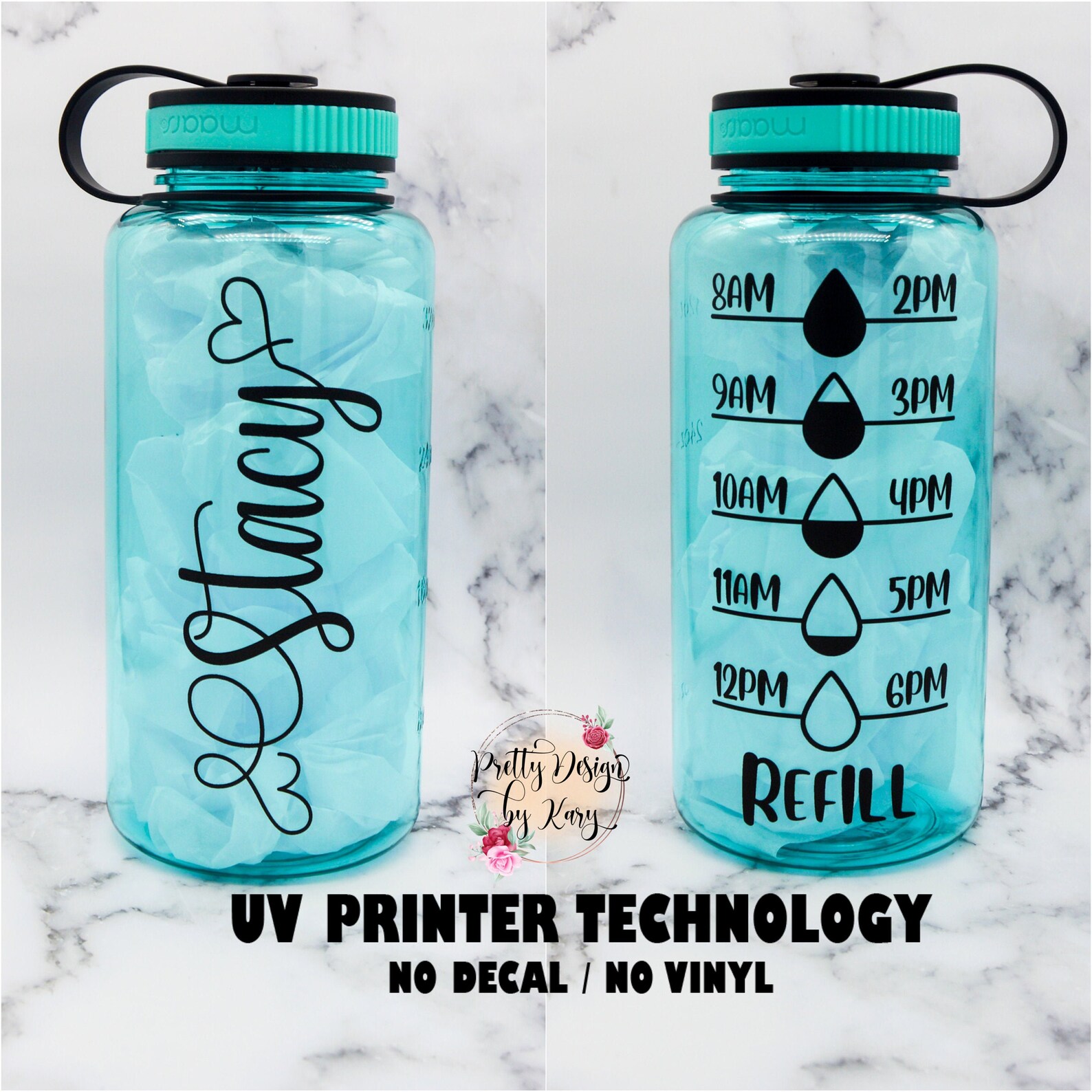 Water Bottle Tracker Motivational Water Bottle - Etsy