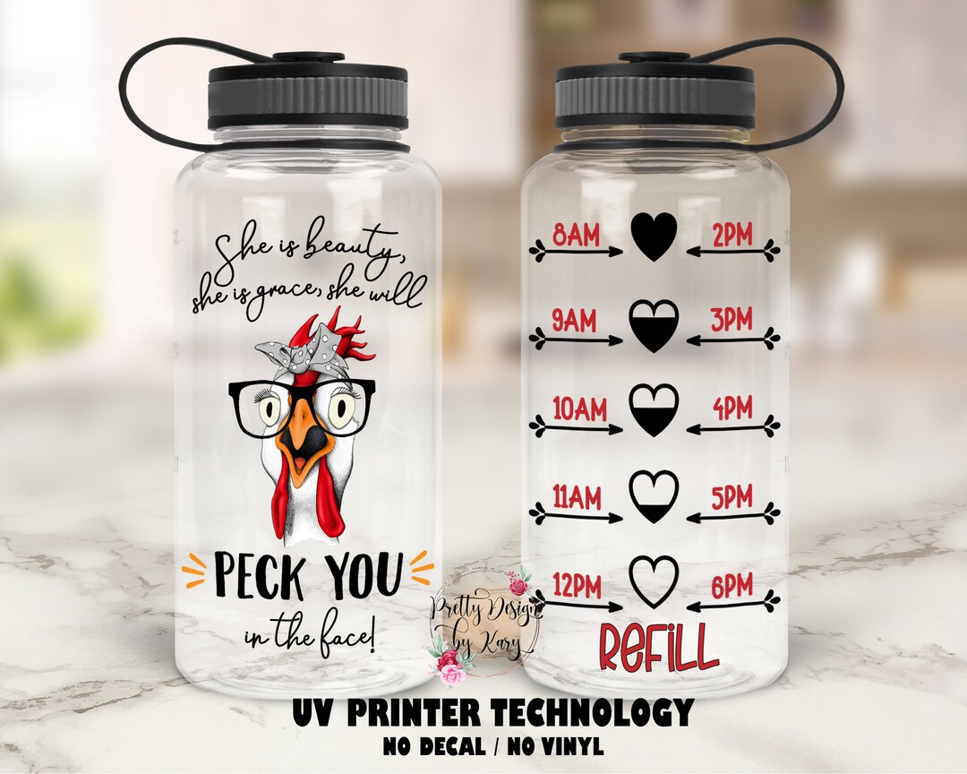 Chicken Water Bottle | Chicken Tumbler | Custom Water Bottle ...