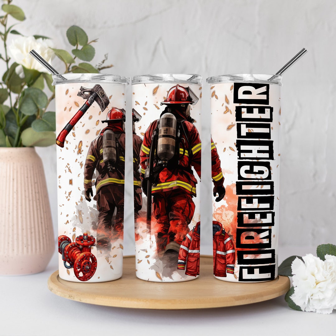 Firefighter Tumbler, Firefighter Gift, Fire Department Gift, Fireman ...