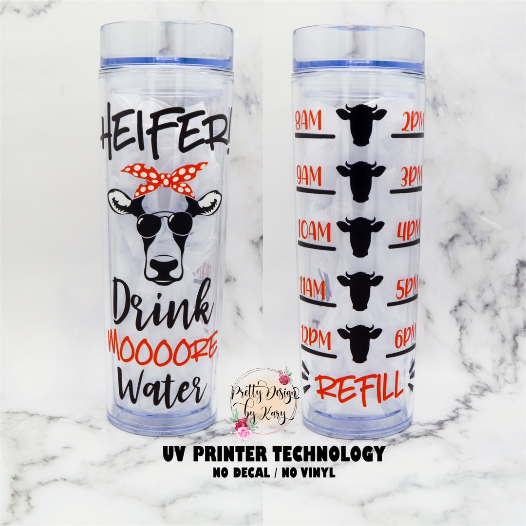 Cow Tumbler | Heifer Tumbler With Straw | Personalized Skinny Tumbler ...