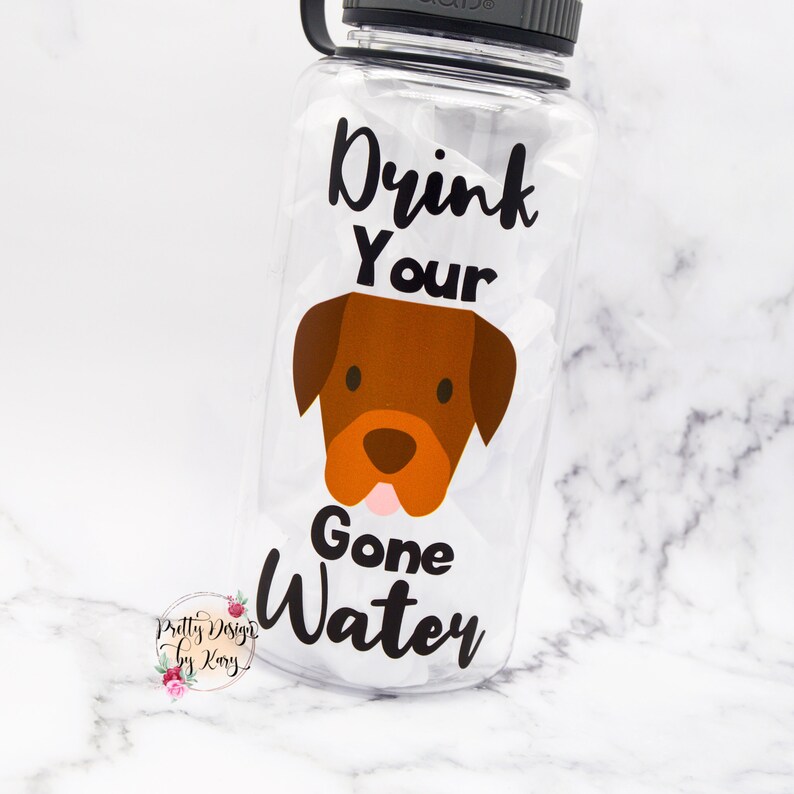 Dog Water Bottle Tracker Motivational Water Bottle Drink | Etsy
