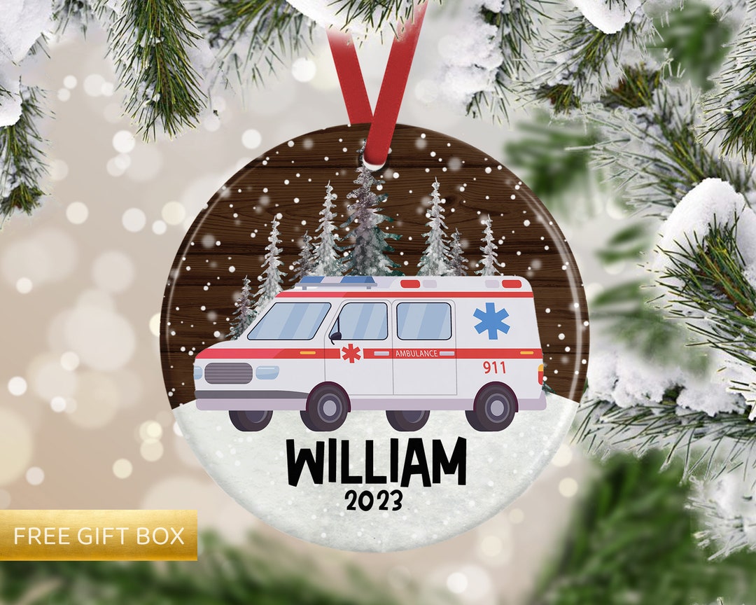 Ambulance Ornament, Paramedic Ornament, EMT Ornament, Ornaments for ...