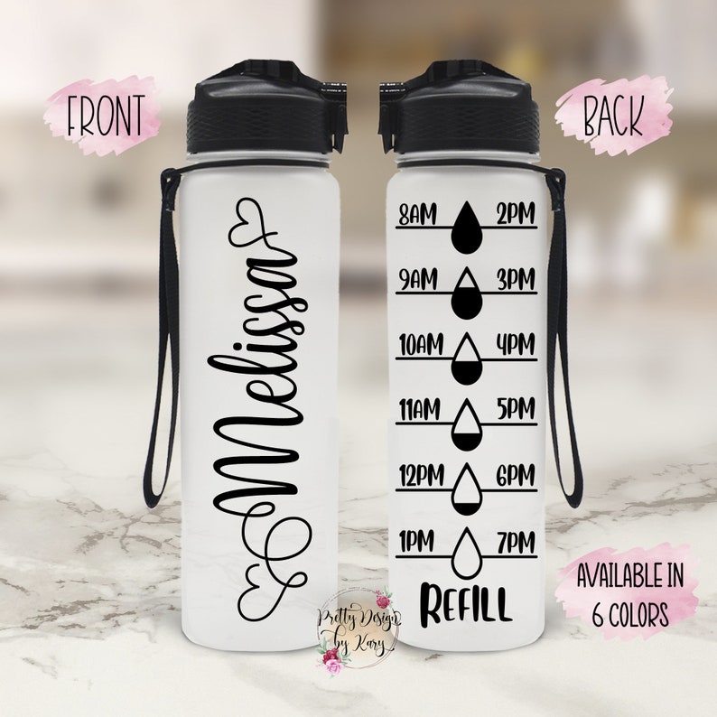 Water Bottle Tracker Custom Water Bottle Personalized - Etsy