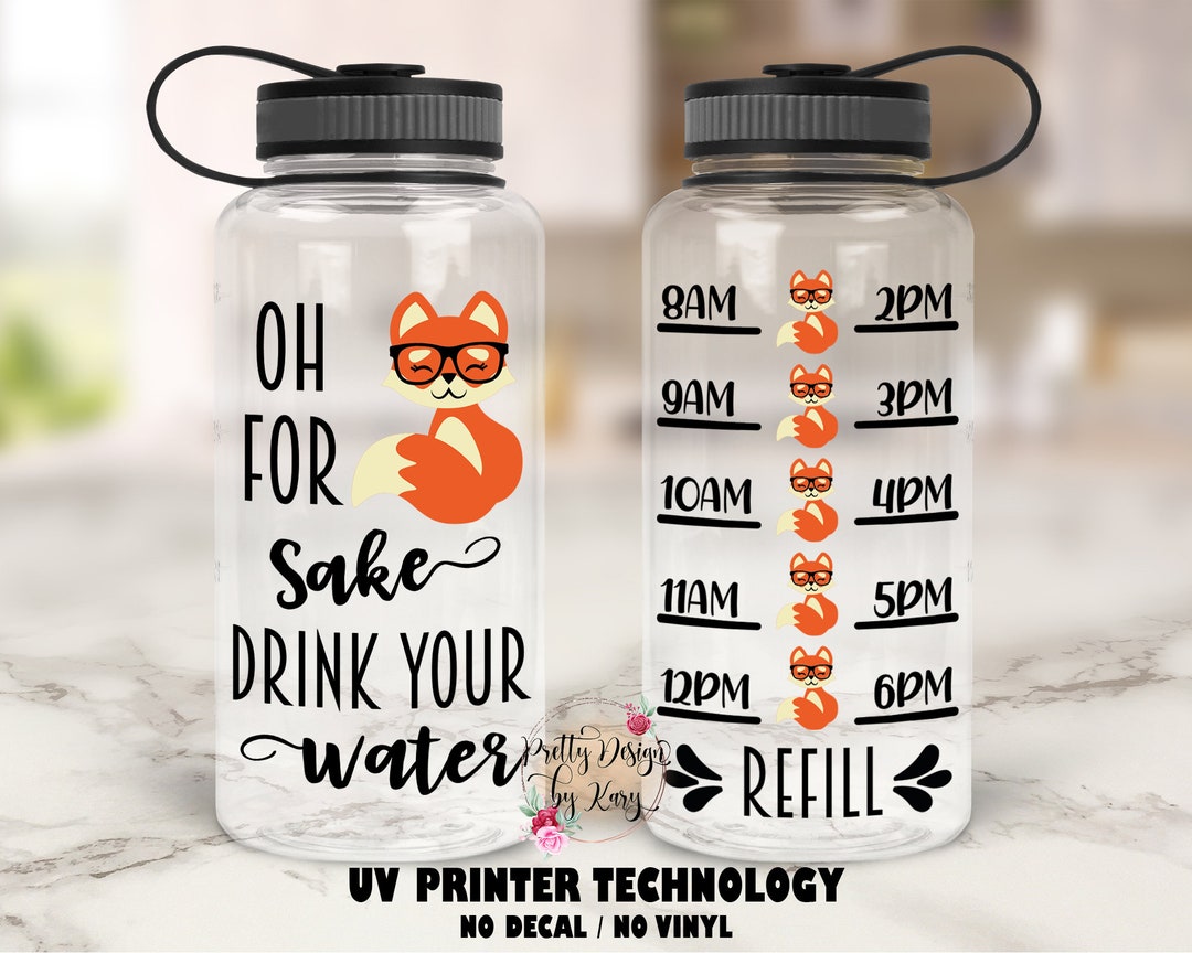 Fox Water Bottle Track | Personalize Water Bottle | Motivation Water ...