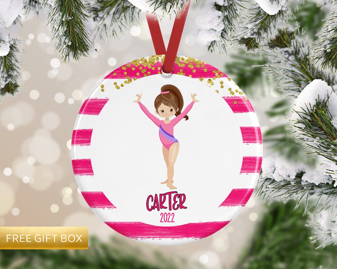 Gymnastics Ornament Christmas Ornament Personalized Girl - Etsy