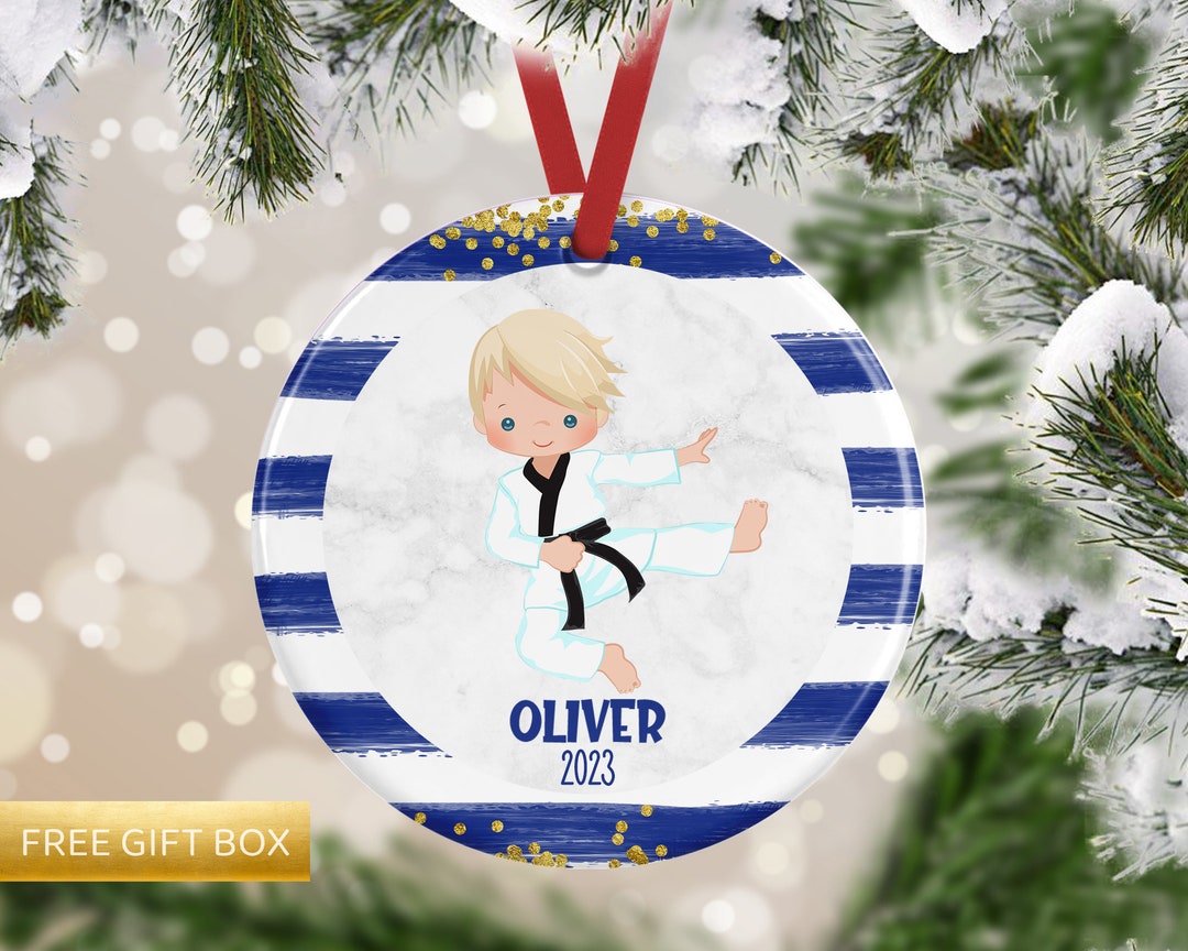 Karate Ornament | Children's Karate Christmas Ornament | Personalized ...
