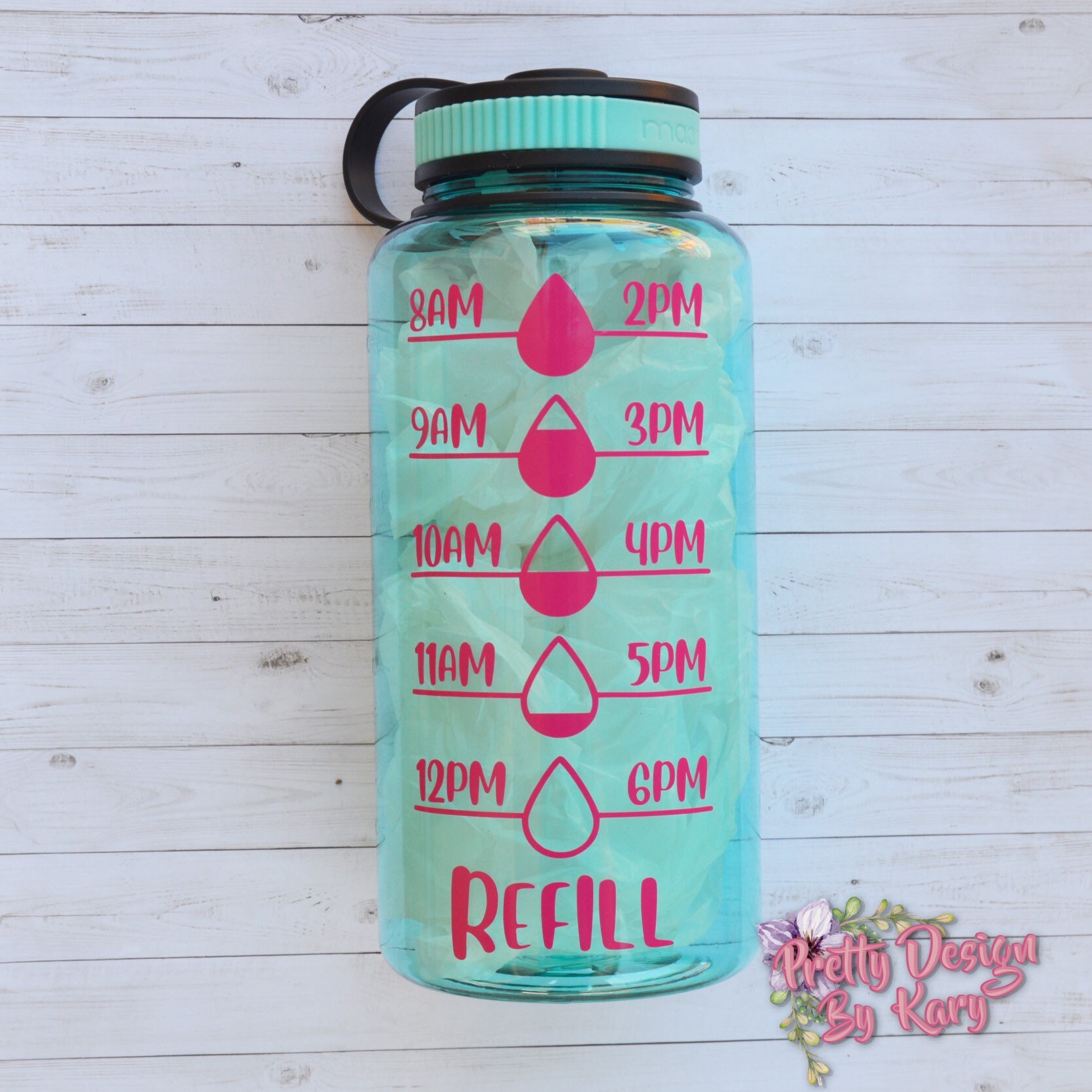 Water Bottle Tracker Motivational Water Bottle Water | Etsy