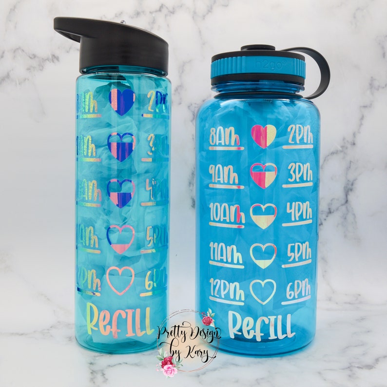 Water Bottle Tracker Custom Water Bottle Personalized - Etsy