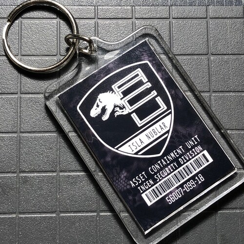 Jurassic World ACU Keychain - Etsy