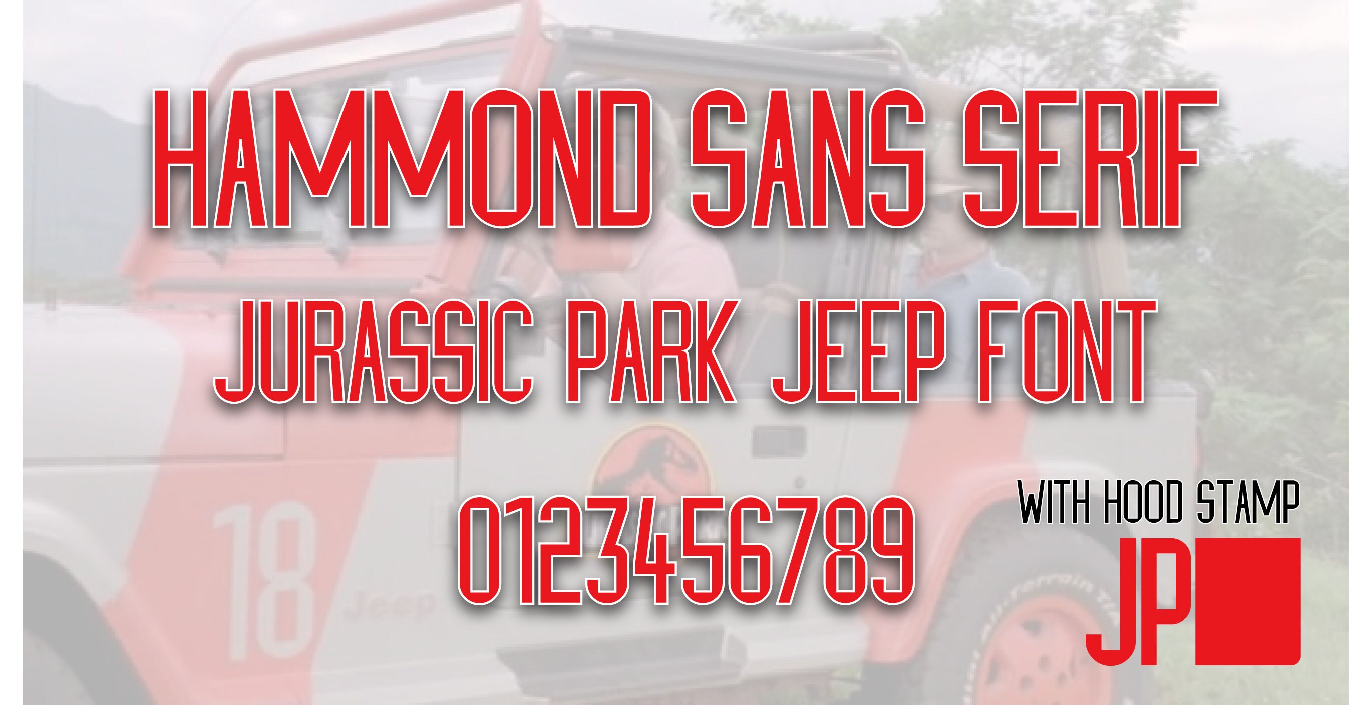 Hammond Sans Serif Jurassic Park Jeep Font .ttf - Etsy