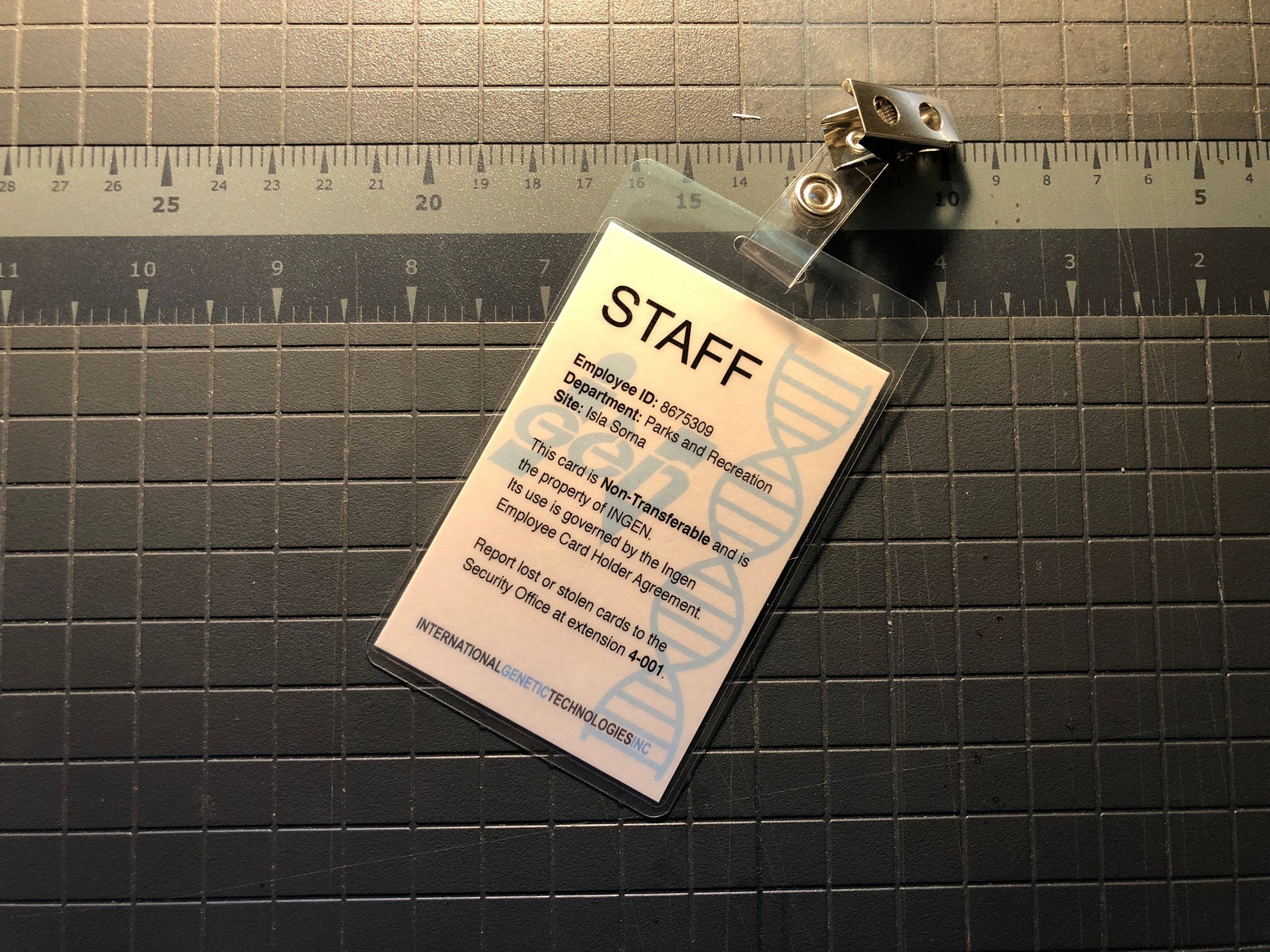 Jurassic Park Ranger ID Badge black - Etsy