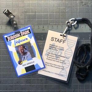 Jurassic Park Ingen Character/custom Photo ID Badge - Etsy