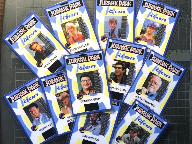 Jurassic Park Ingen Character/custom Photo ID Badge - Etsy
