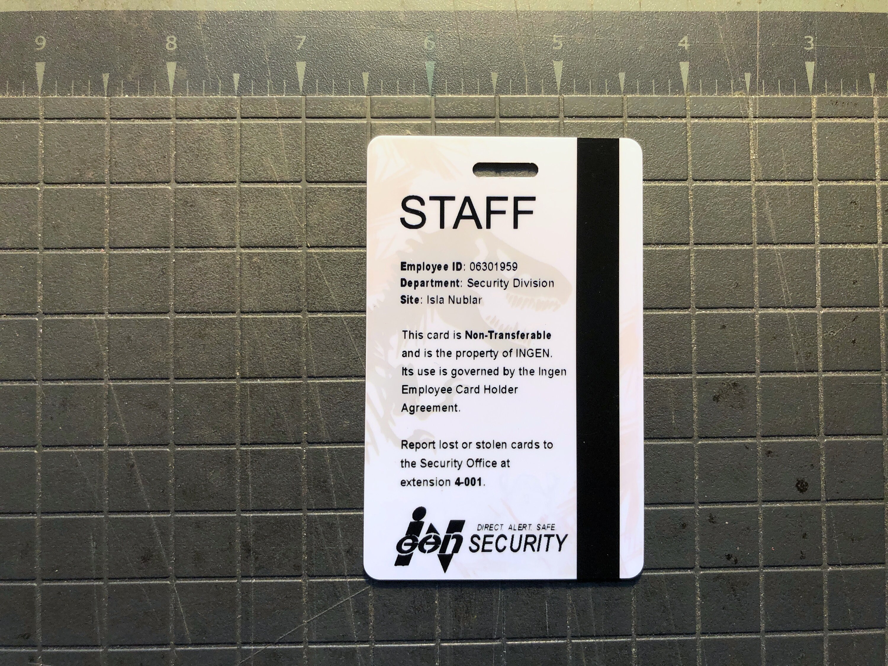 Jurassic World Ingen Security Custom Photo ID Badge | Etsy