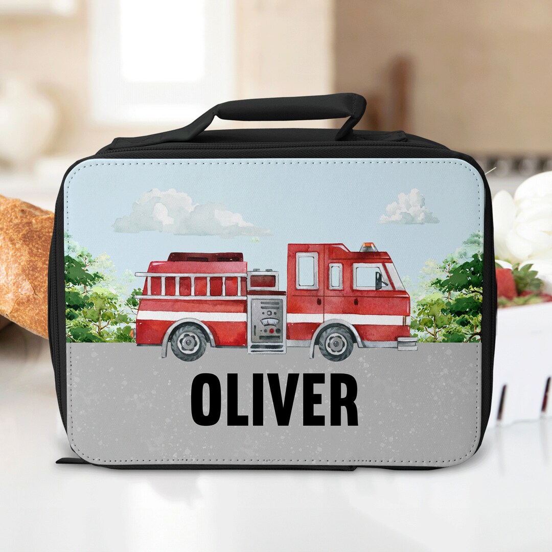 Fireman Lunch Bag for School, Kindergarten, Preschool or Daycare Kids ...