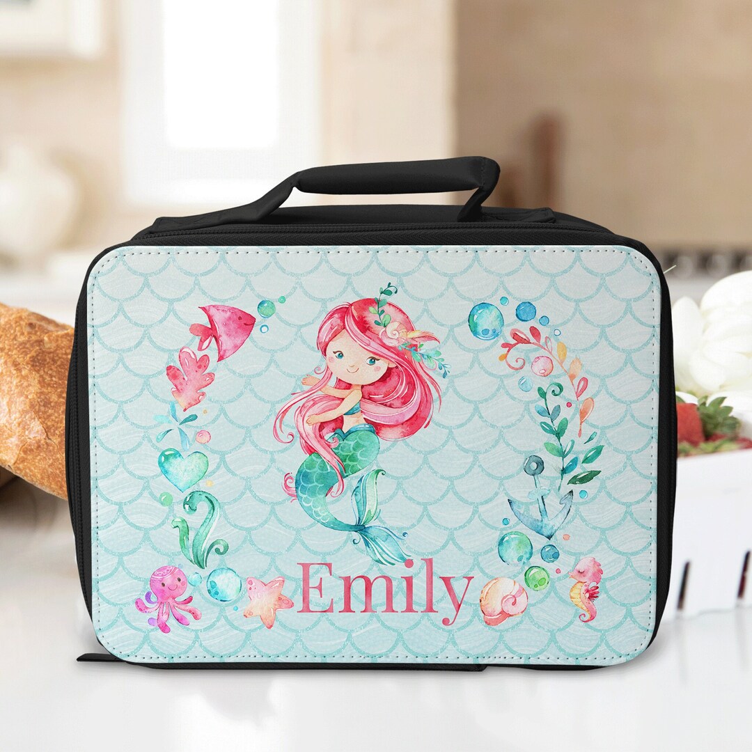 Mermaid Lunch Bag, Little Mermaid Lunch Box, Back to School Lunch Tote ...